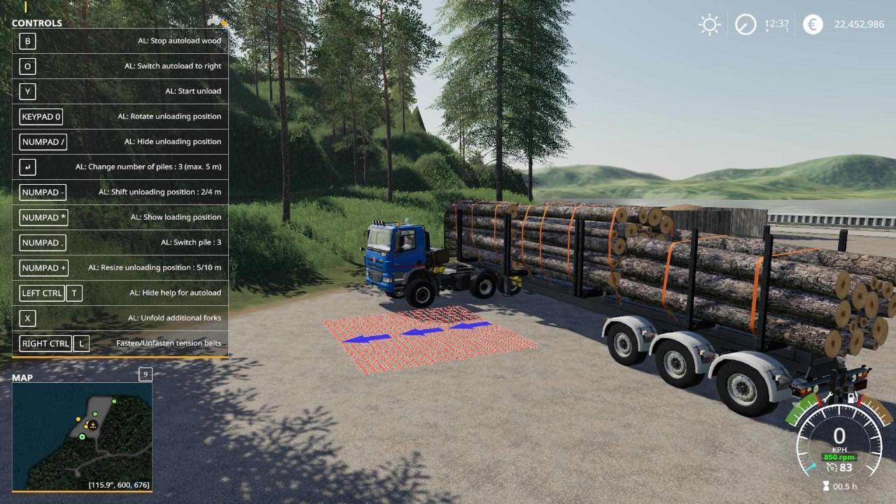 Timber Runner Wide With Autoload Wood Fs19 Kingmods
