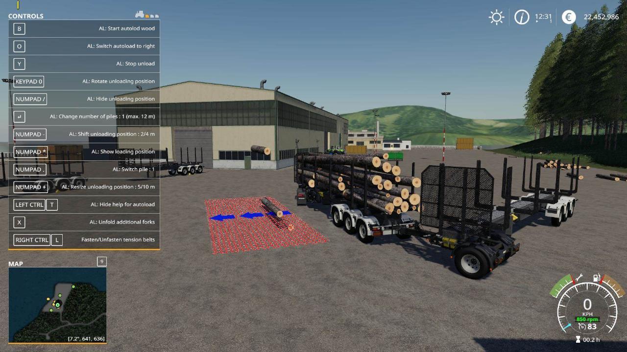 Timber Runner Wide With Autoload Wood Fs19 Kingmods