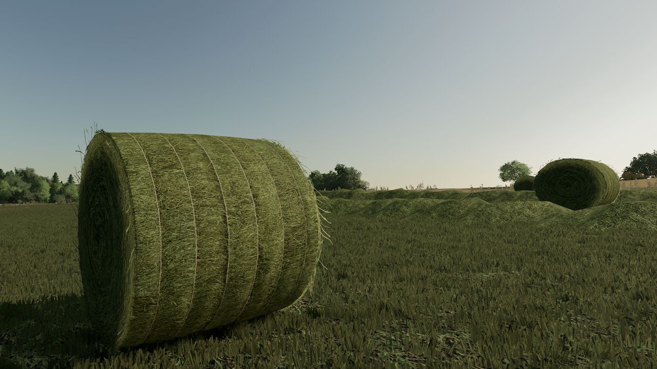 Textures of straw bales, hay and grass FS22 - KingMods