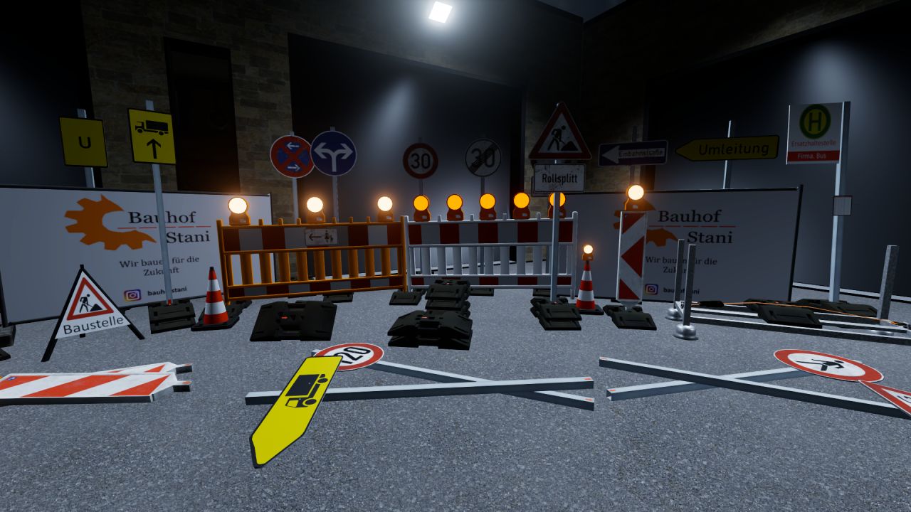 Construction site signs pack FS22 - KingMods Construction site signs pack FS22 - KingMods