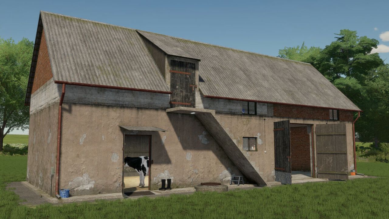 Cowshed With Barn FS22 - KingMods