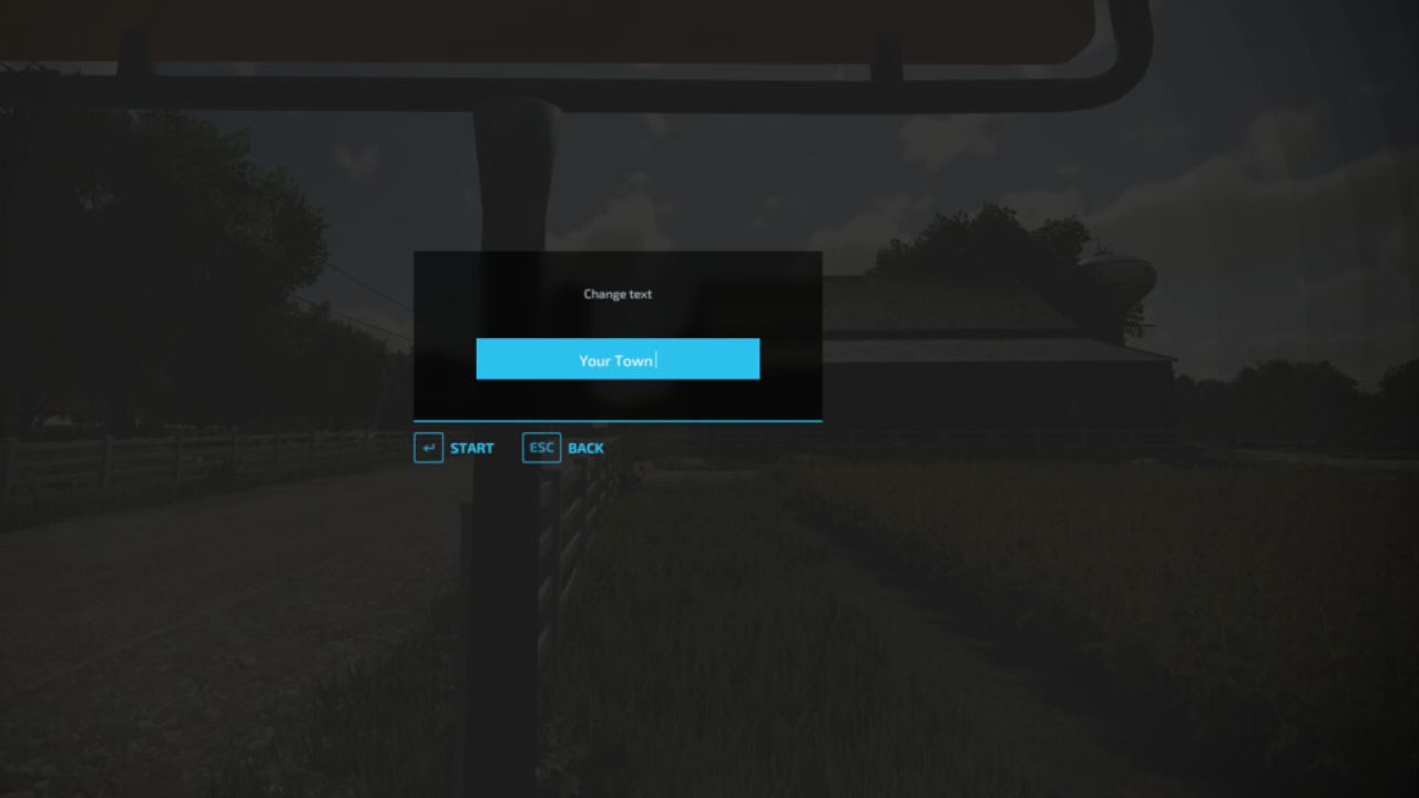 Customizable Town Sign FS22 - KingMods
