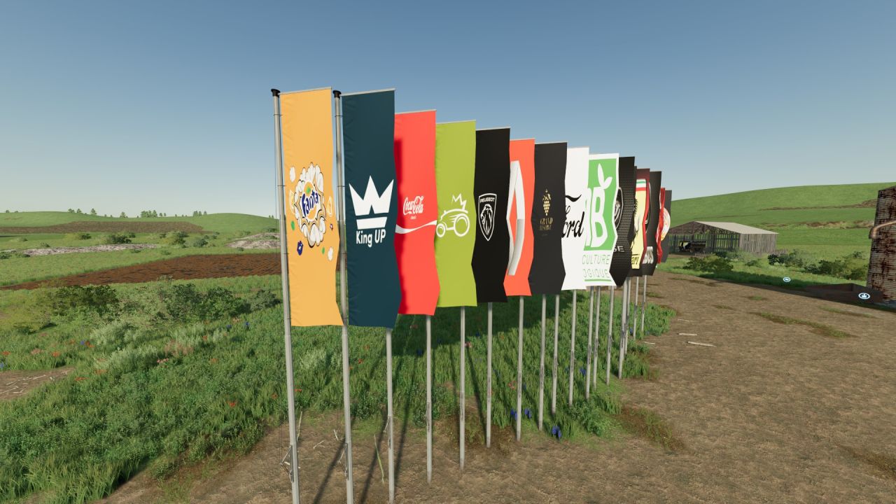 Decorative flags FS22 - KingMods
