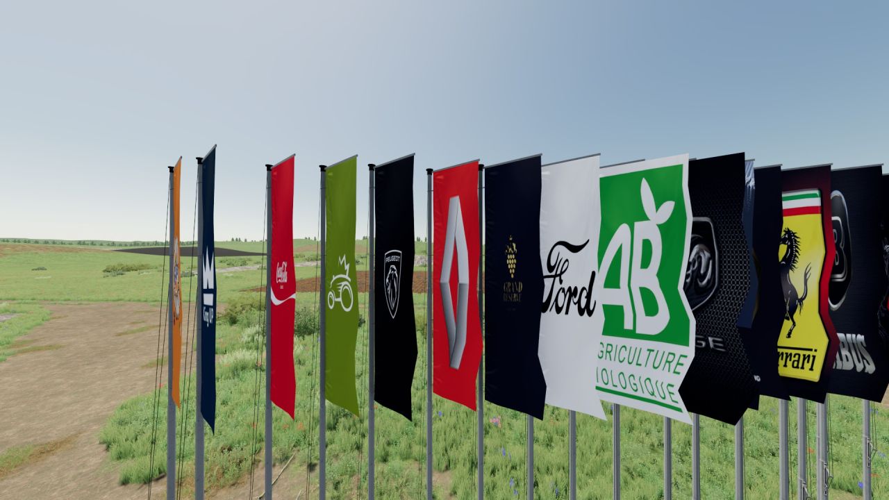 Decorative flags FS22 - KingMods
