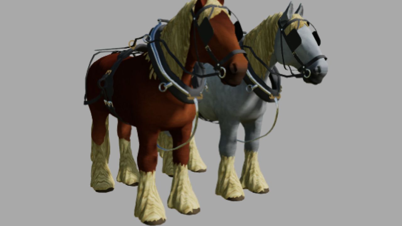 Draft Horse and Ox Pack FS22 - KingMods