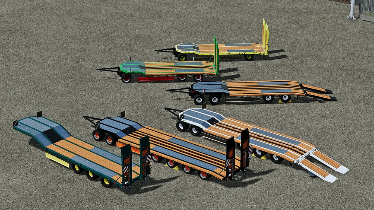 Fliegl Lowloader Trailers Pack FS22 - KingMods