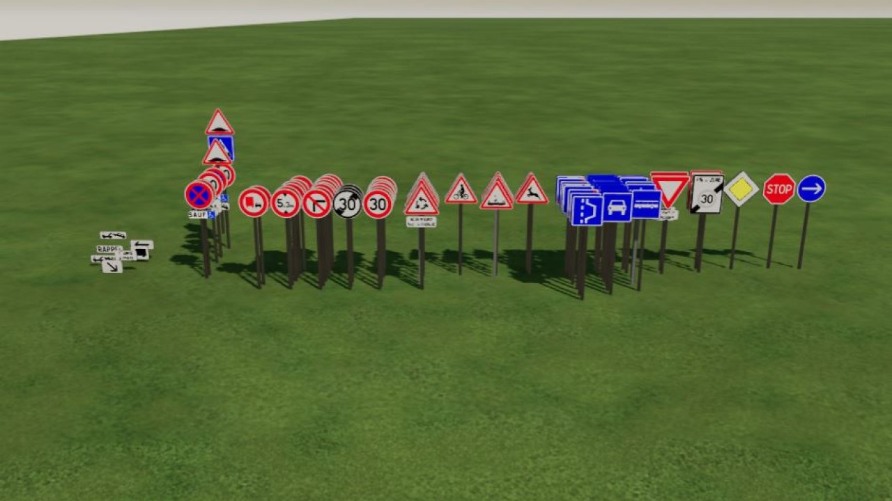 Panneaux routier Français (Prefab) FS22 - KingMods