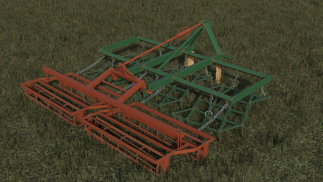 Harrows With Rollers FS22 - KingMods