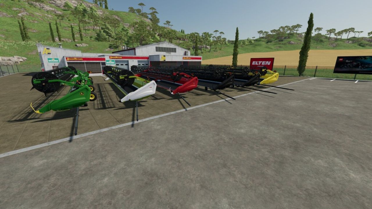 John Deere HD50F With Integrated Cutterbar Wagon FS22 - KingMods