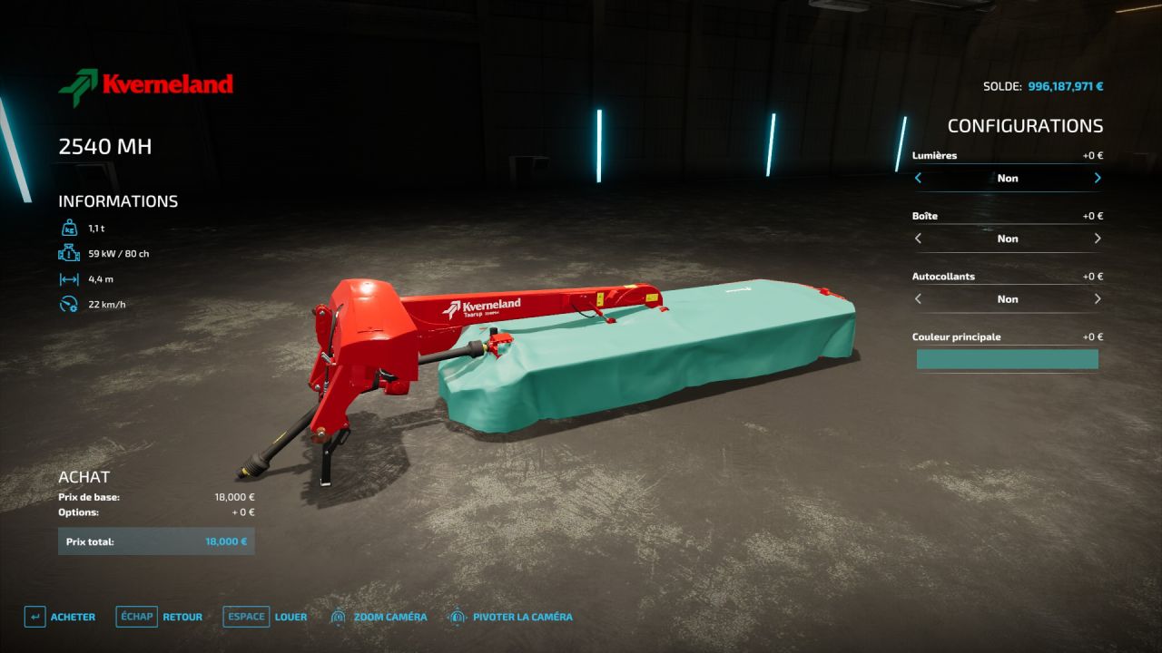 Zestaw kosiarki Kuhn / Kverneland FS22 - KingMods