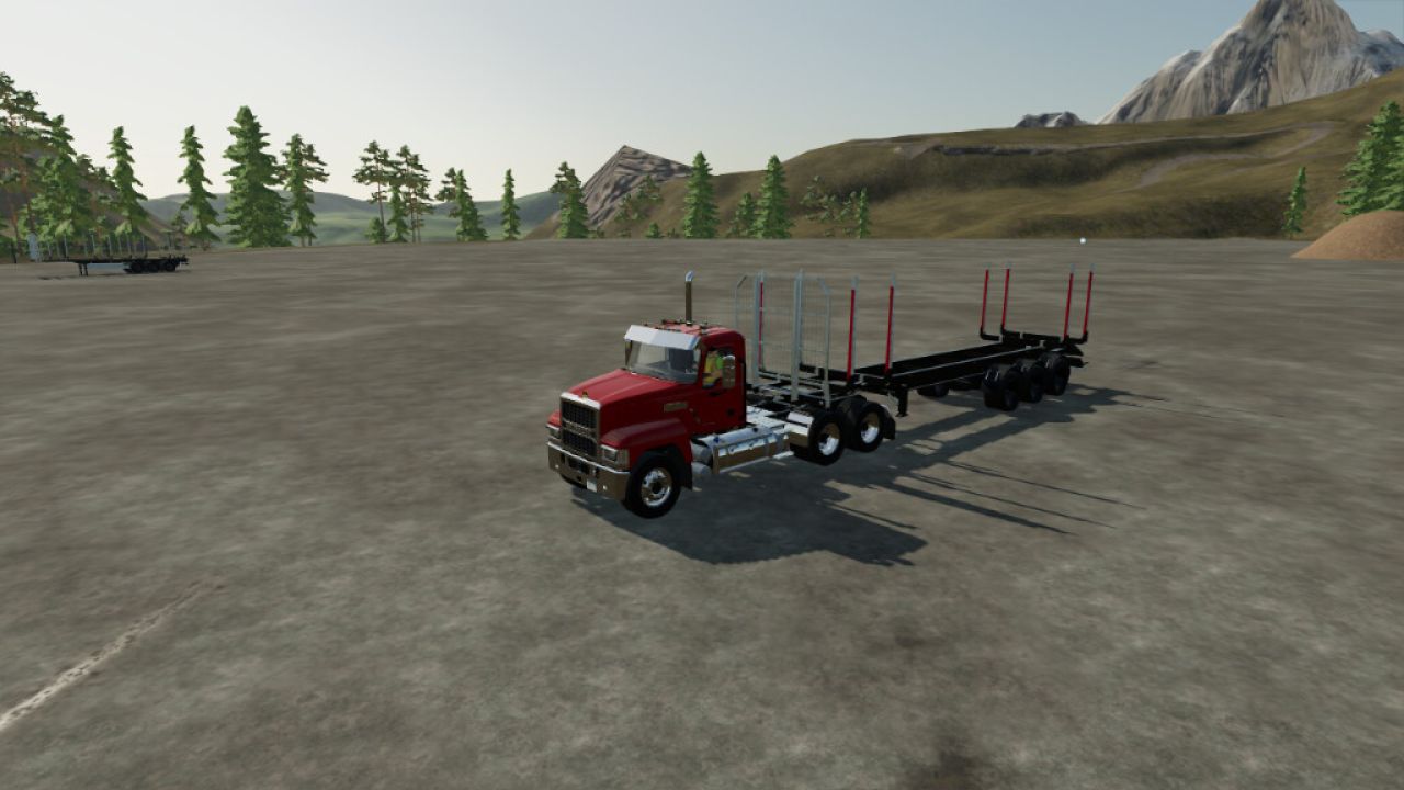 Long Log Trailer FS22 - KingMods