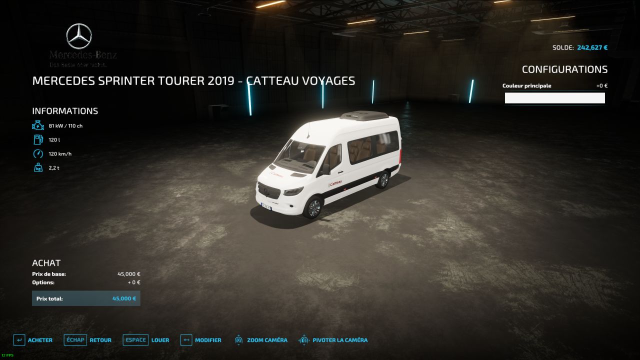 Mercedes-Benz Sprinter "Tourer" - Catteau Voyages FS22 - KingMods