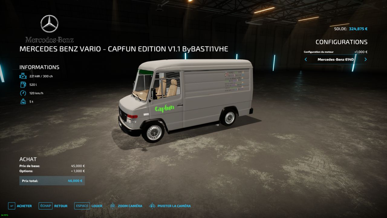 Mercedes Vario 614D - Capfun Camping FS22 - KingMods