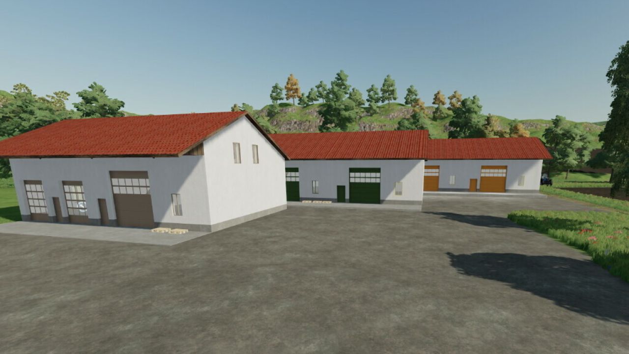 Modern Machinehall Package FS22 - KingMods