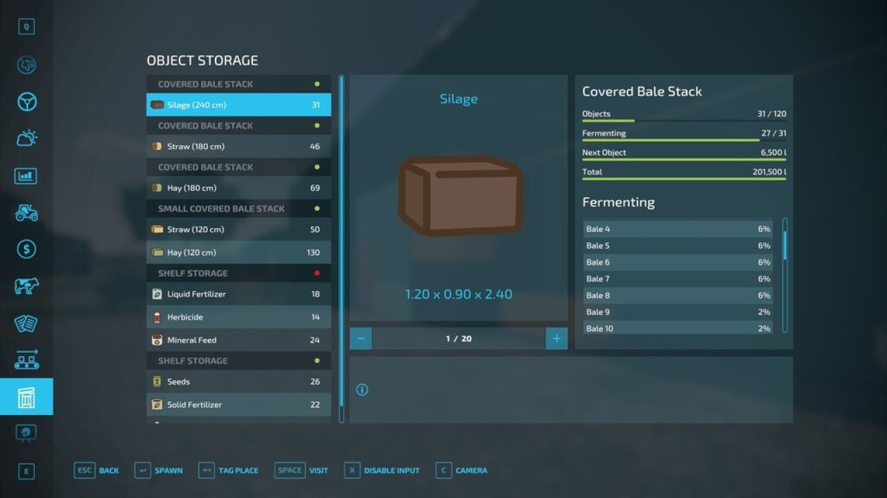 Almacenamiento de objetos FS22 - KingMods