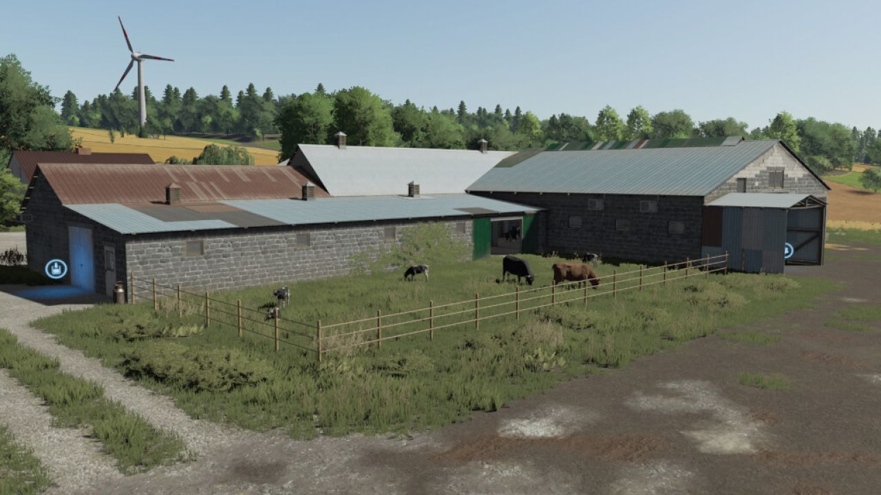 Old Brick Cow Barn FS22 - KingMods