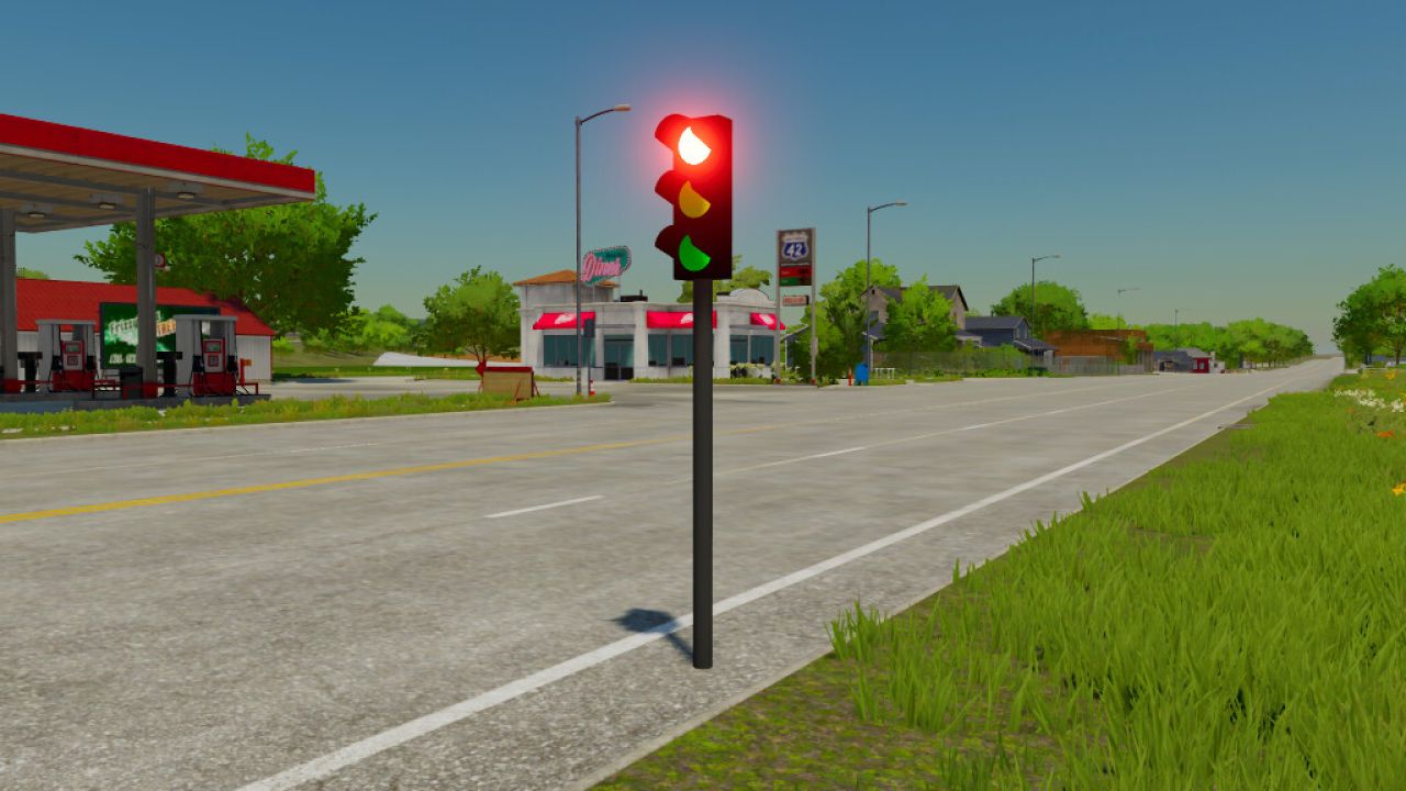 Placeable Traffic Light (Functional) FS22 - KingMods