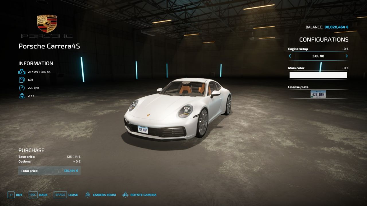 Porsche Carrera 4S FS22 - KingMods