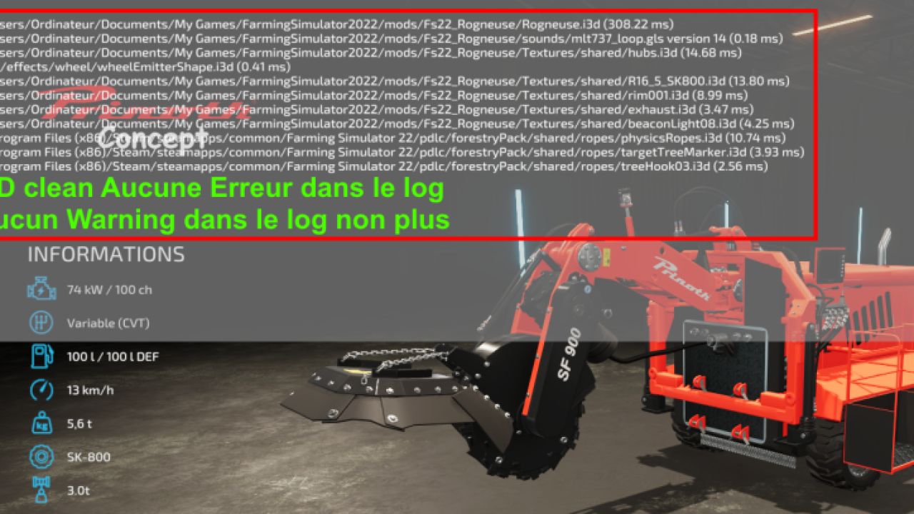 Aparador de Tocos Prinoth FS22 - KingMods