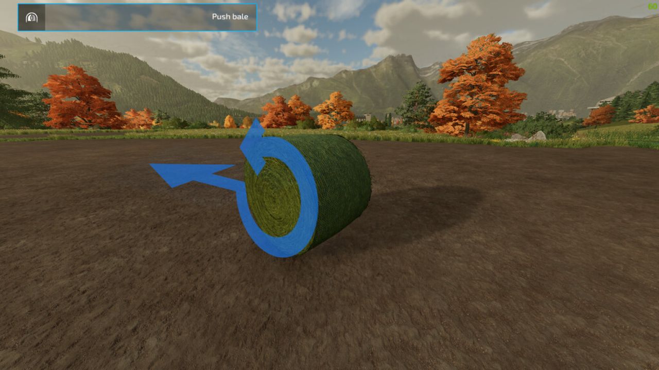 Push Round Bales FS22 - KingMods