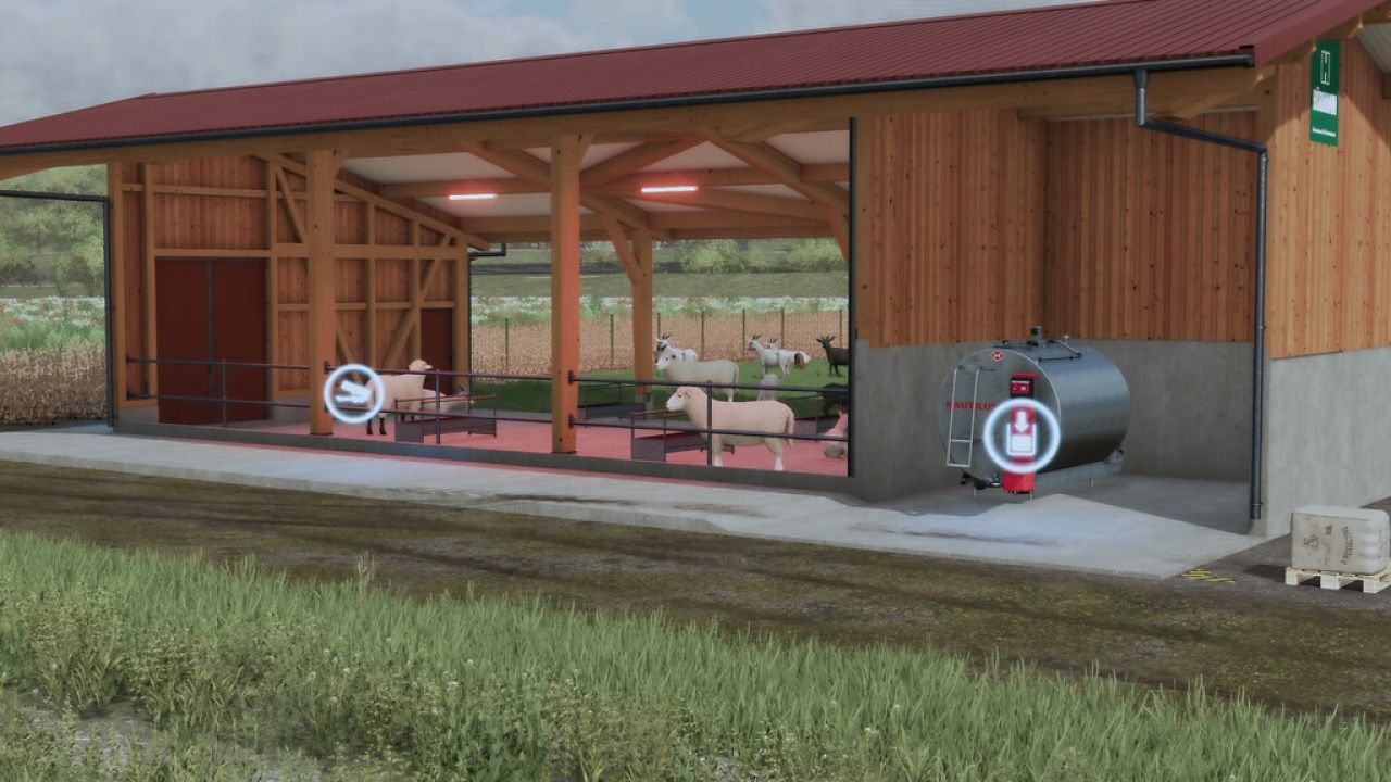 Sheep Barn Set Avec Du Lait De Chèvre FS22 - KingMods