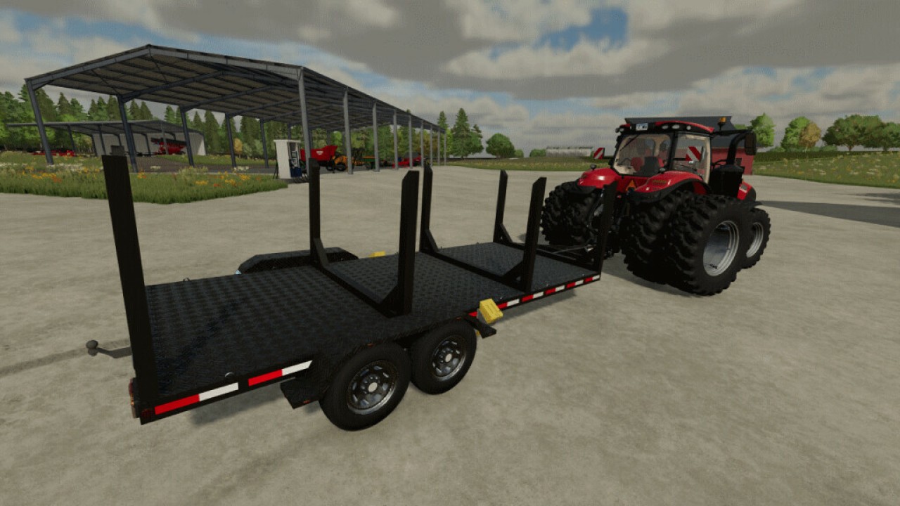 Small Flatbed Trailer Autoload Pack FS22 - KingMods