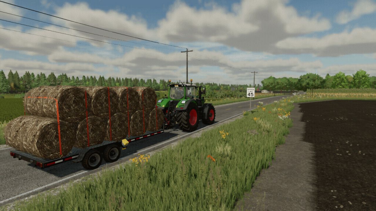 Small Flatbed Trailer Autoload Pack FS22 - KingMods