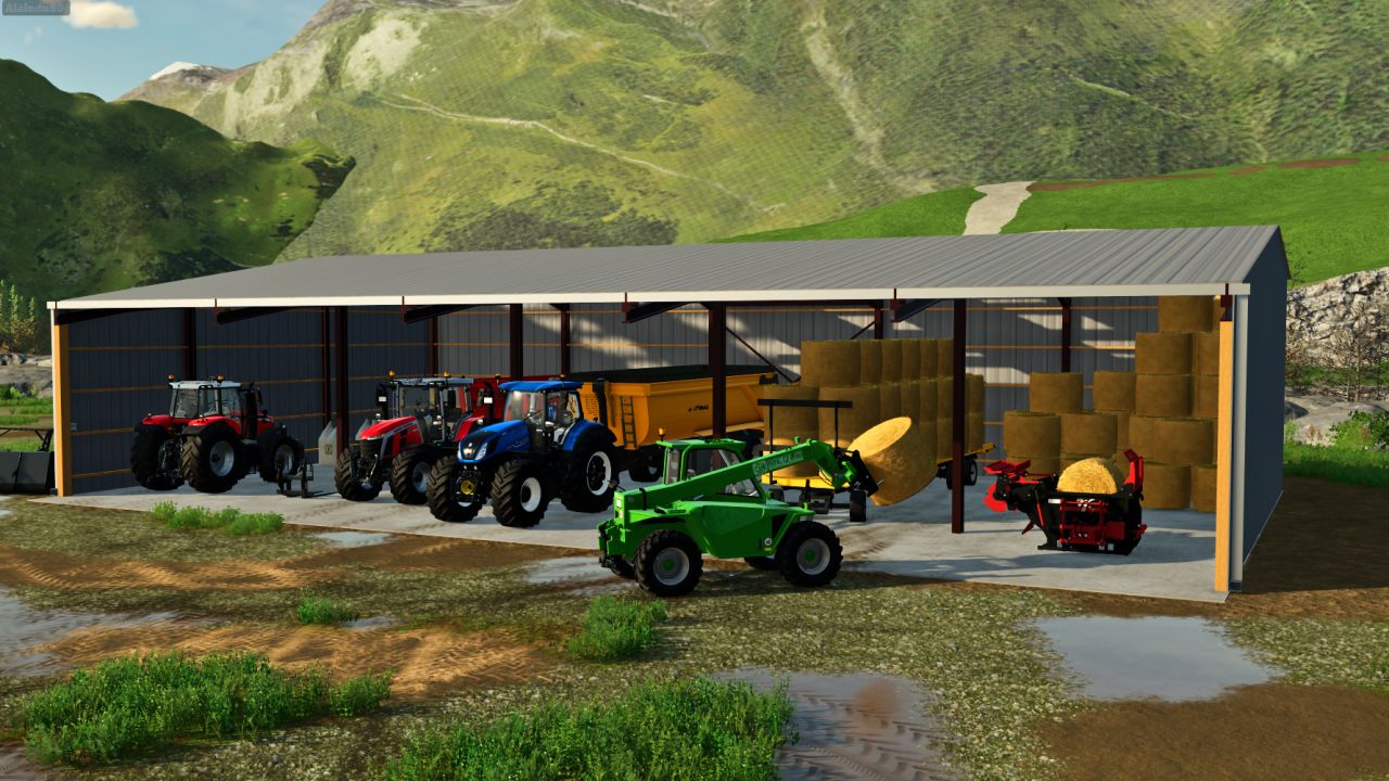 Hangar à paille FS22 - KingMods
