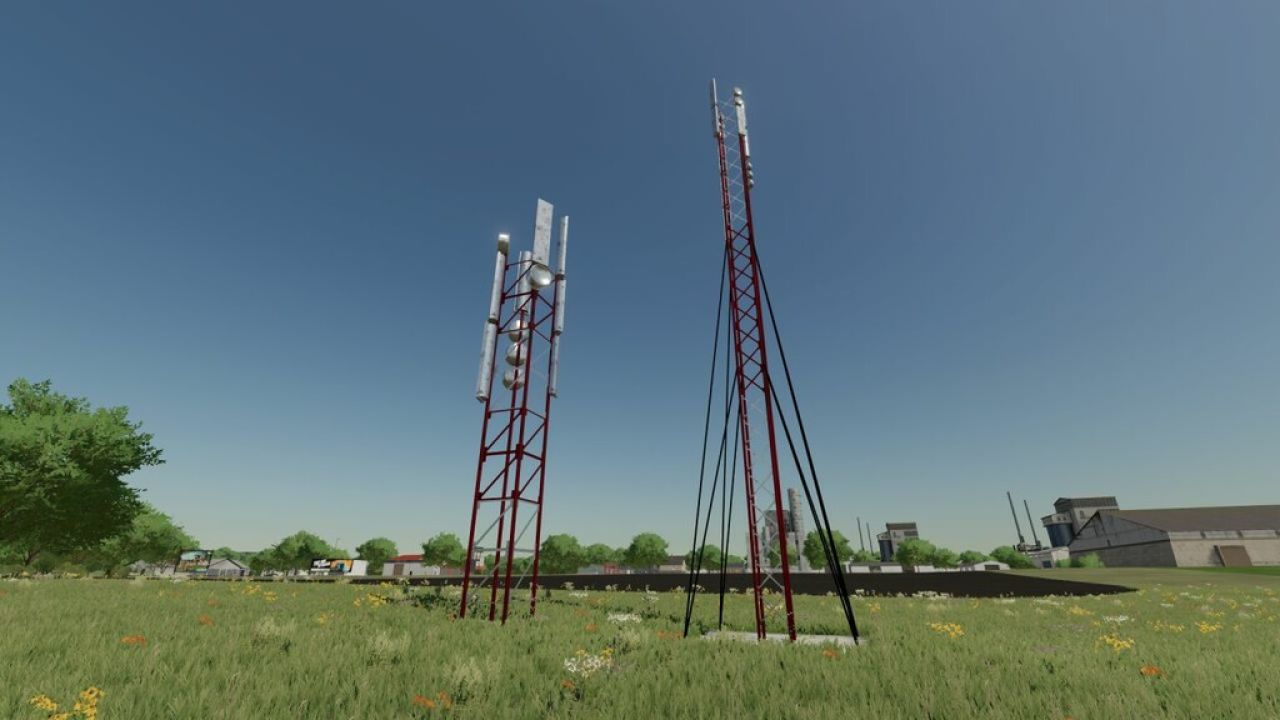Transmitter Tower Pack FS22 - KingMods