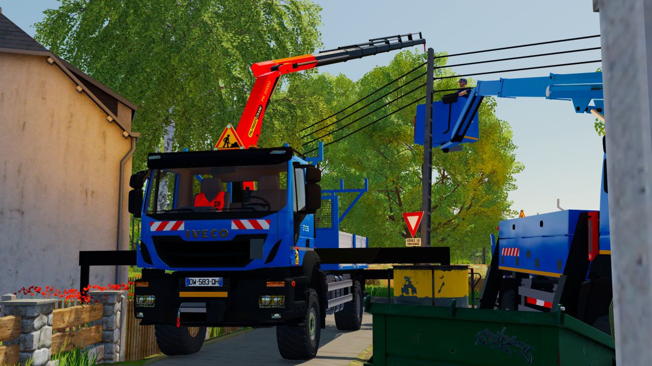 Camion Grue Iveco X-Way Enedis FS22 - KingMods