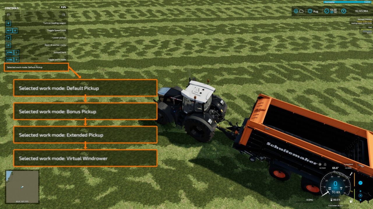 Variable Pickup Width FS22 - KingMods