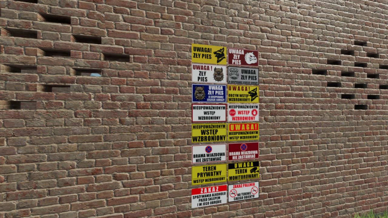 Warning Signs (Prefab) FS22 - KingMods