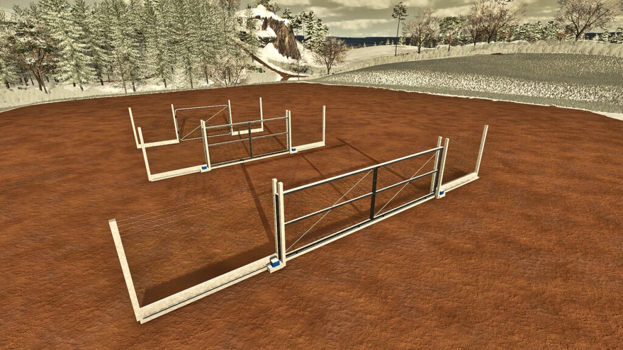 Wired Fence And Rail Gate FS22 - KingMods