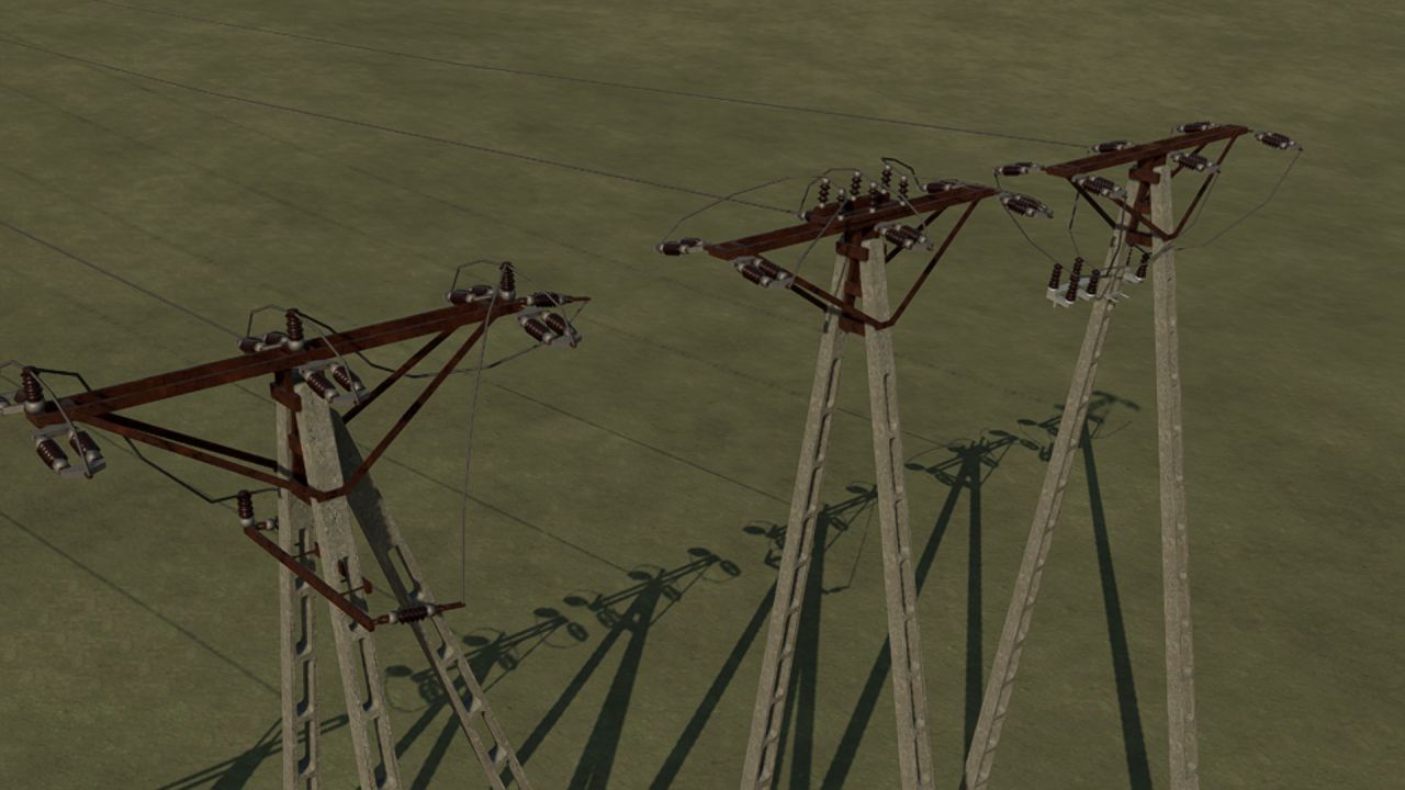 Pacote de postes de energia - Work-In-Progress FS22 - KingMods