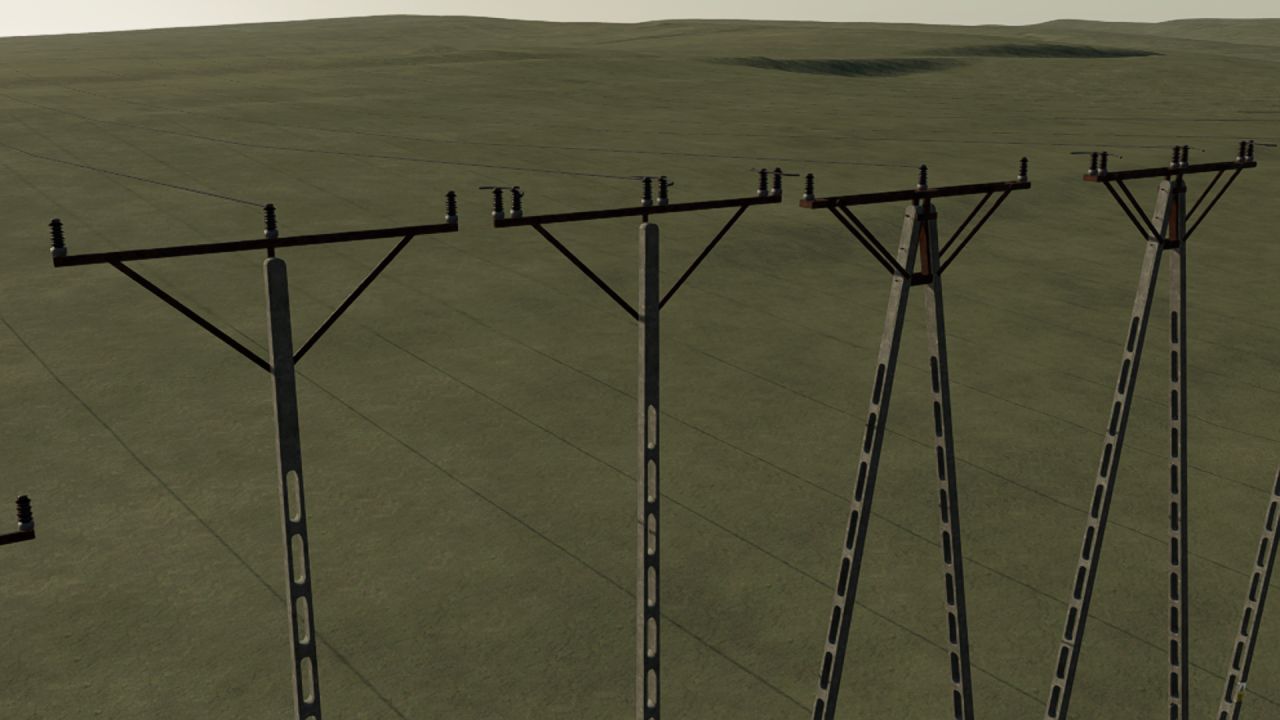 Power poles Pack - FS22 Work-In-Progress - KingMods