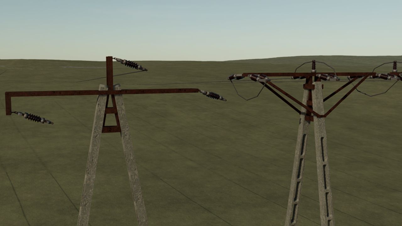 Pacote de postes de energia - Work-In-Progress FS22 - KingMods