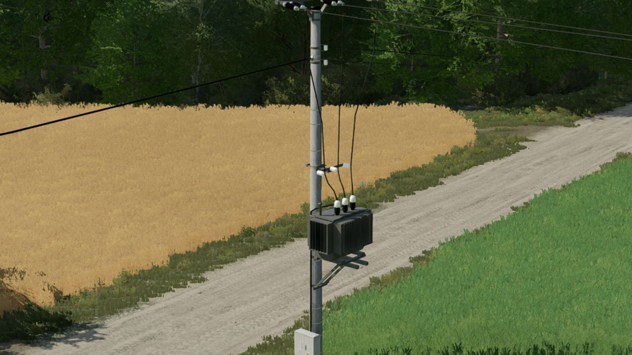 Pacote de postes de energia - Work-In-Progress FS22 - KingMods