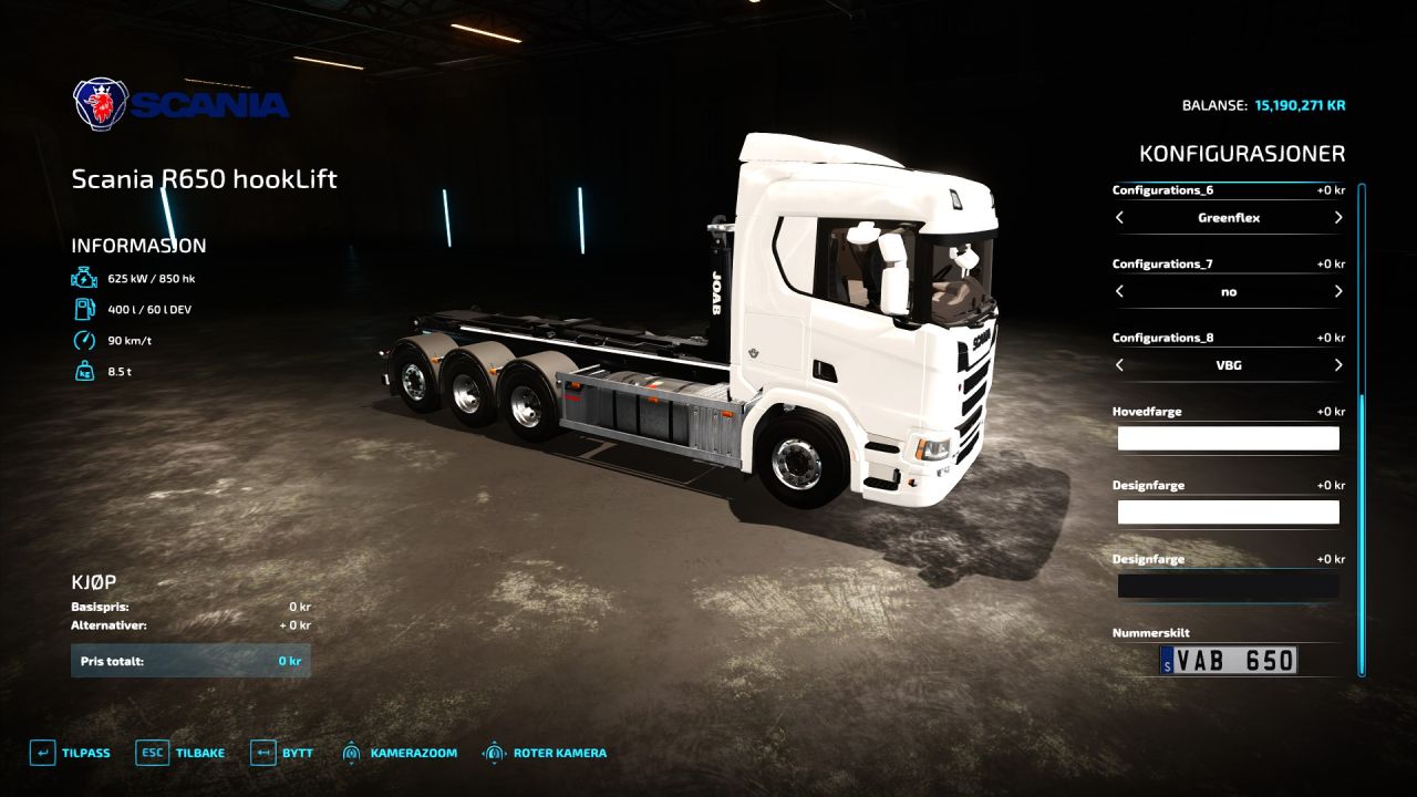 Scania R650 8x4 with Joab hooklift - FS22 Work-In-Progress - KingMods