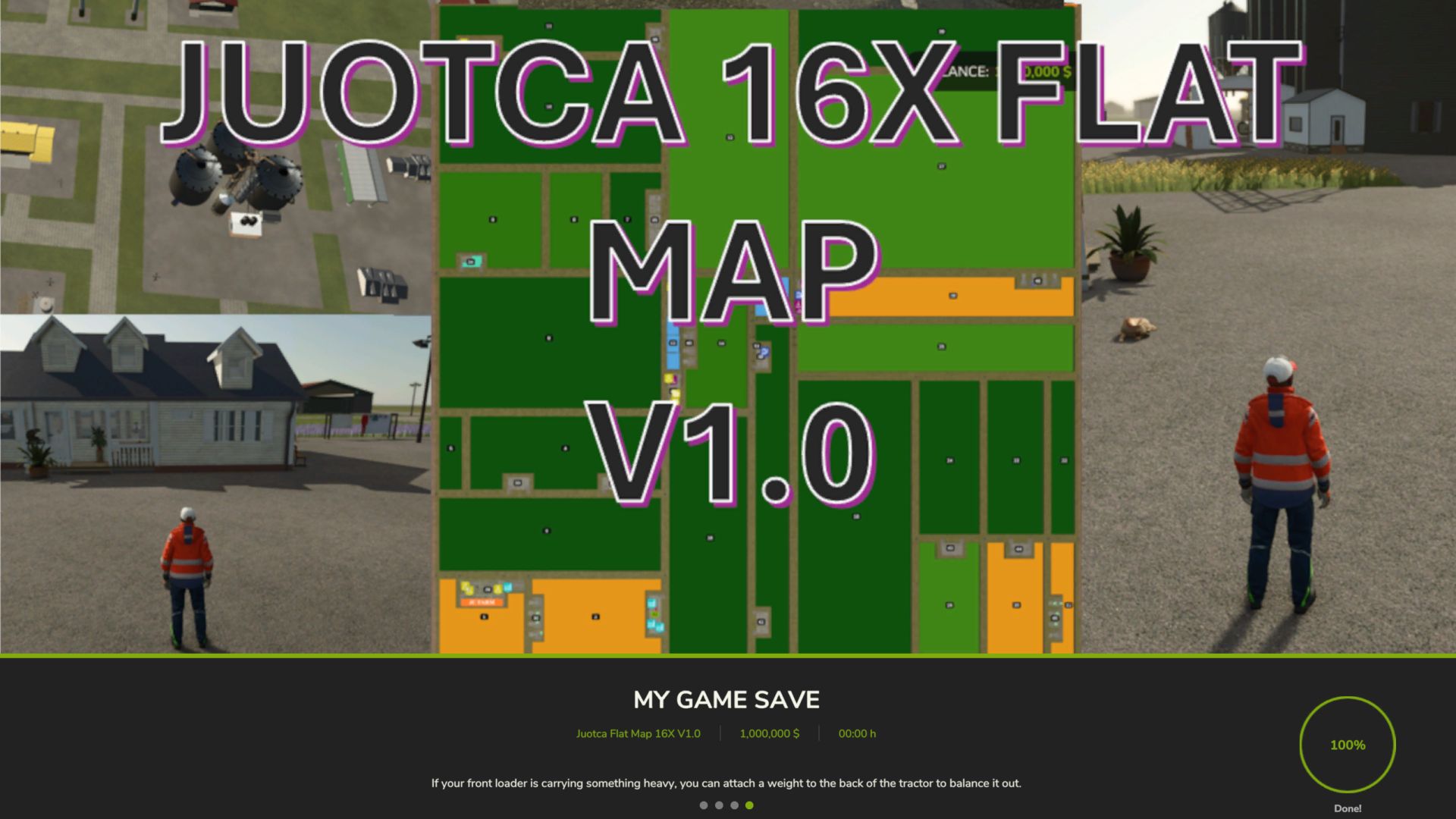 Juotca Flat Map 16X FS25 - KingMods