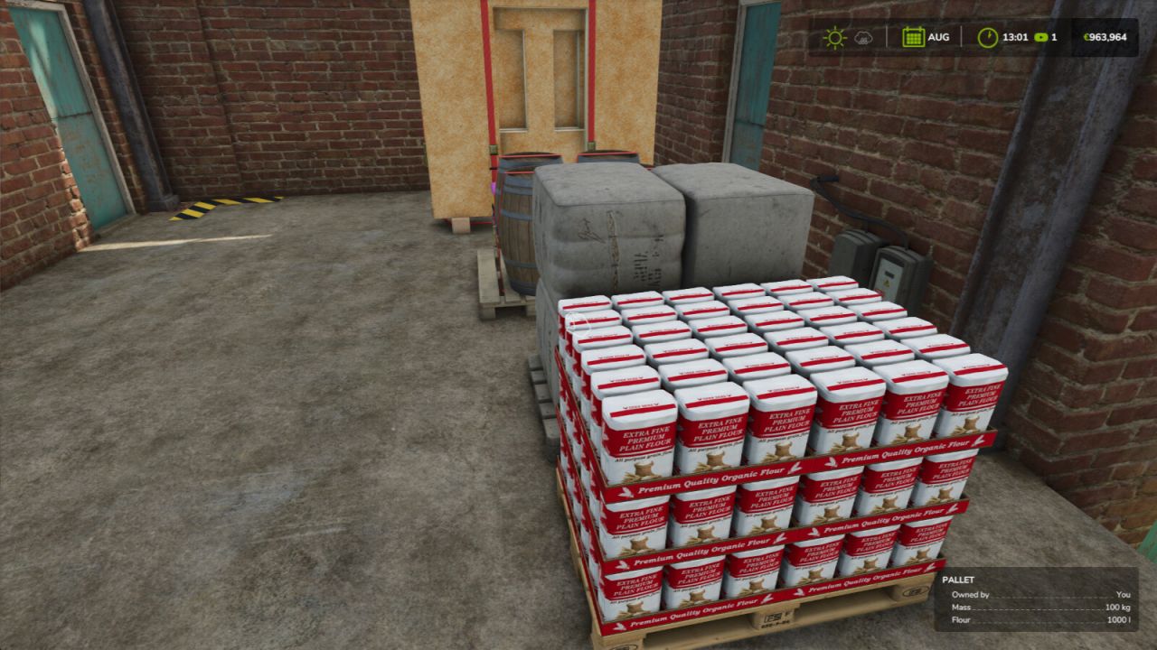 Liftable Pallets And Bales FS25 - KingMods