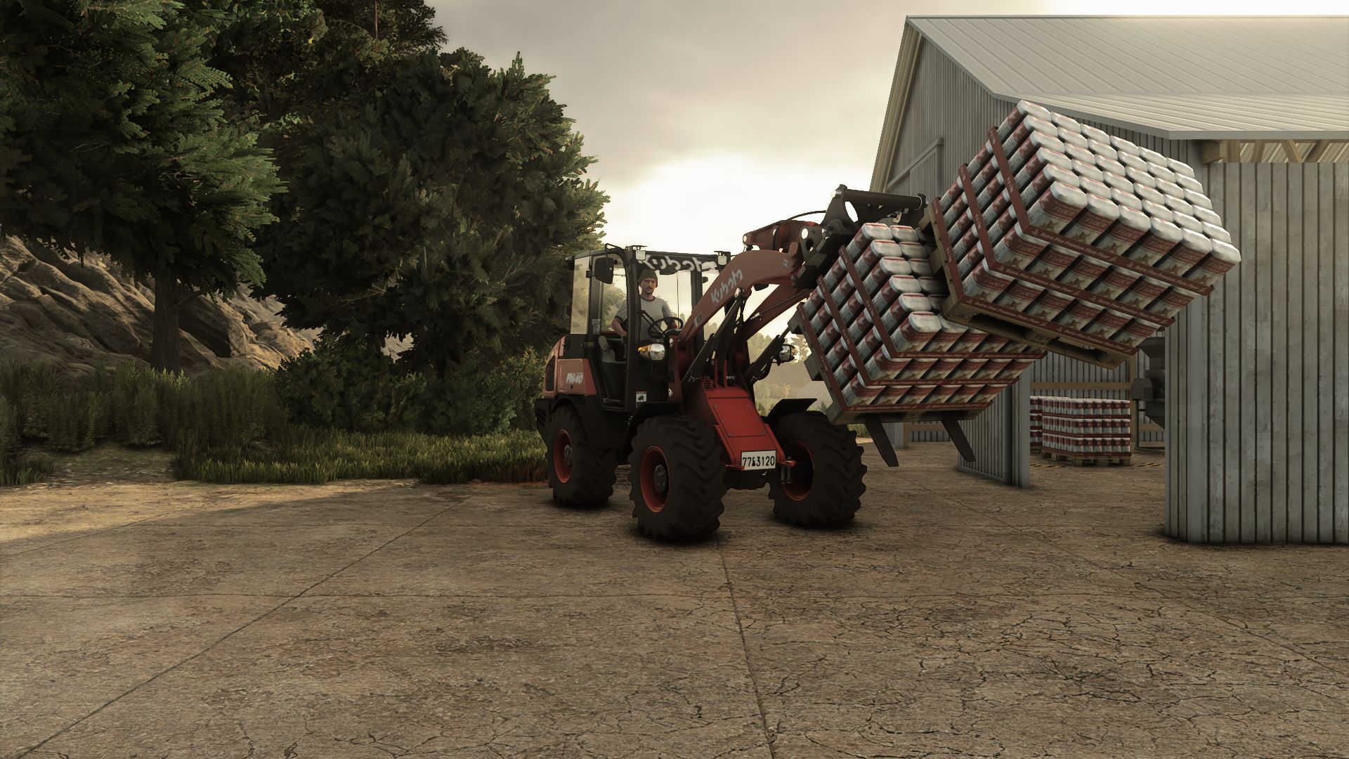 Pallet Fork with Tension Belt FS25 - KingMods