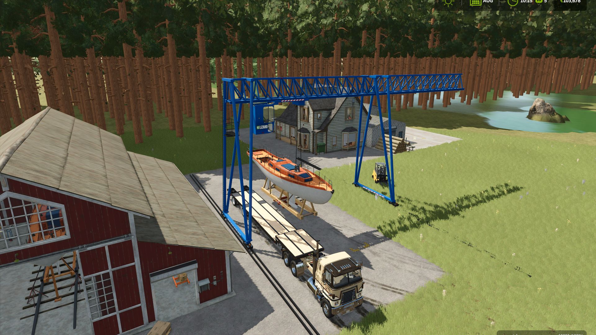 Patio de barco FS25 - KingMods