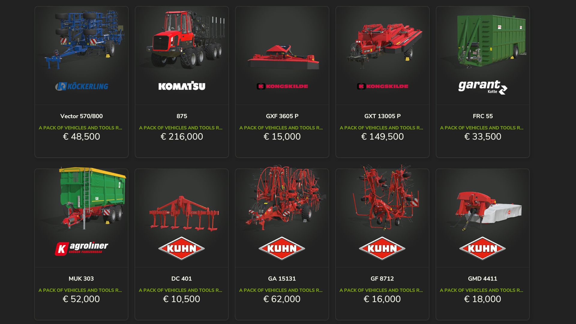 Vehicles and Tools Pack I-K FS25 - KingMods